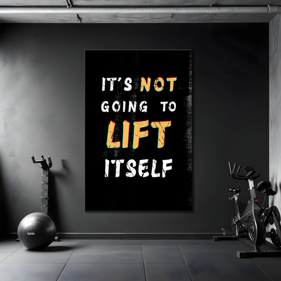 Gym Printable Art, Motivational Framed Canvas, Workout Poster ...
