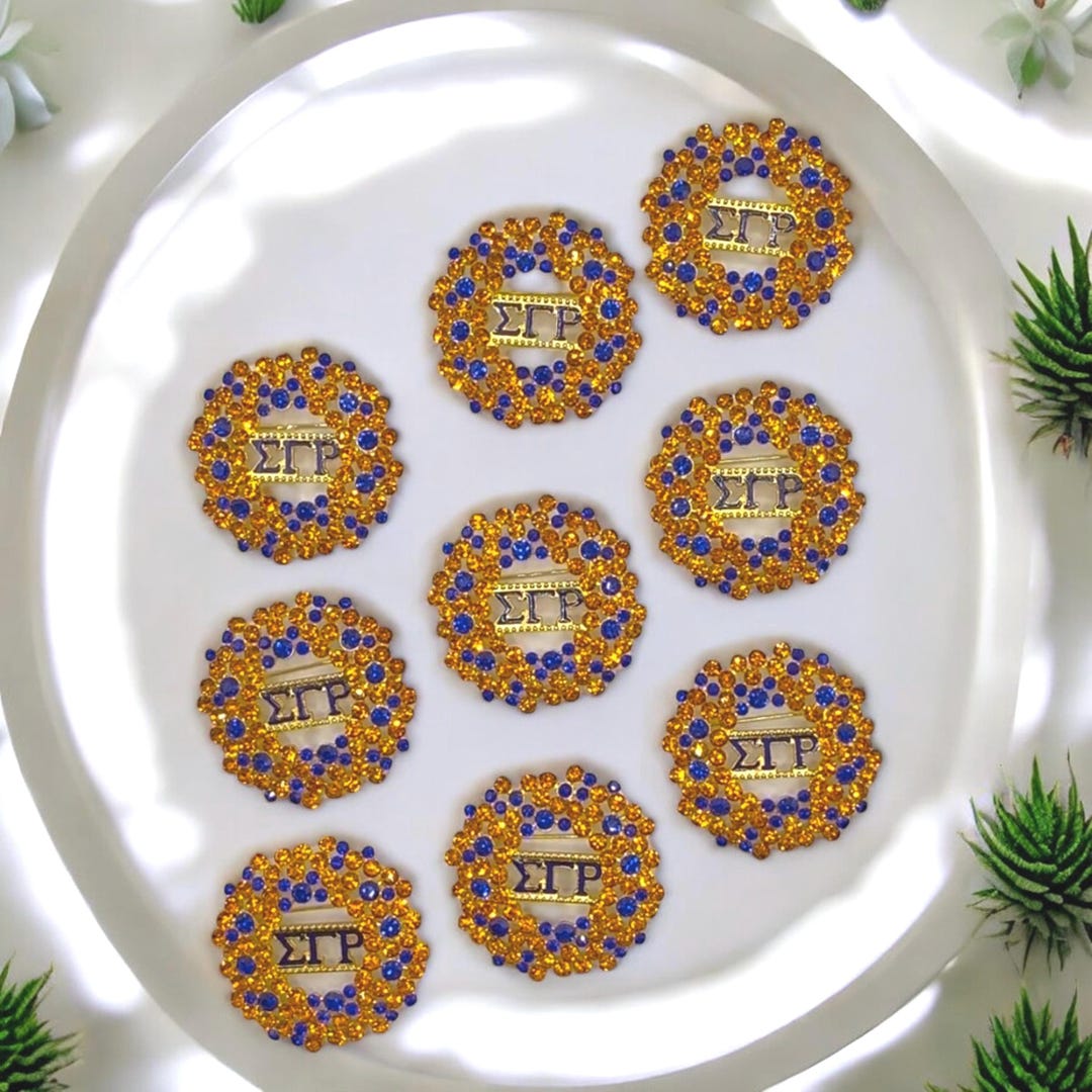 Sigma Gamma Rho (ΣΓΡ) Rhinestone Brooch - Etsy