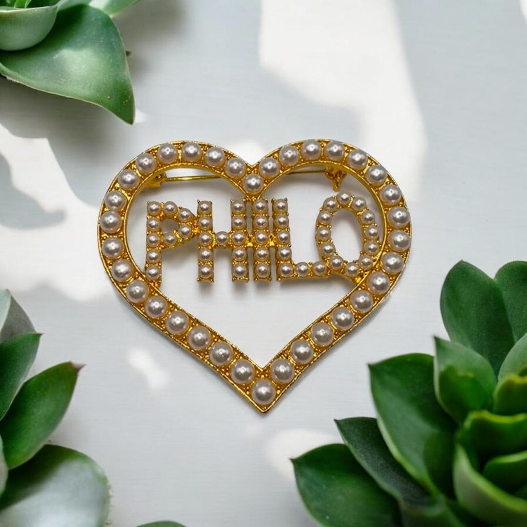 Philo Pearl Heart Brooch - Etsy