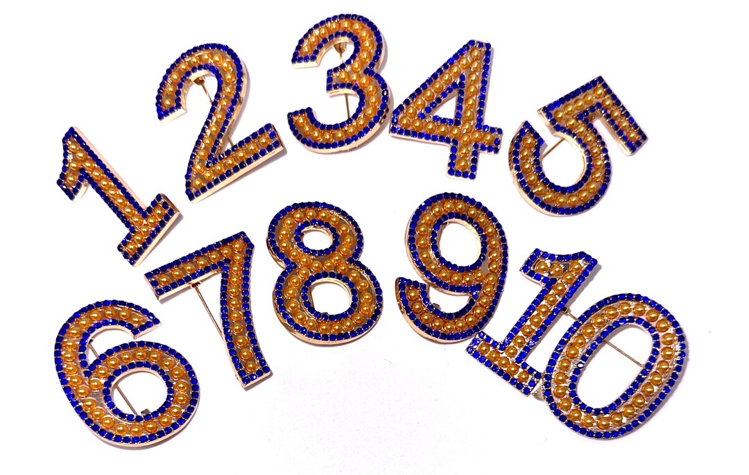 Sigma Gamma Rho Line Number Brooches (1-10) - Etsy