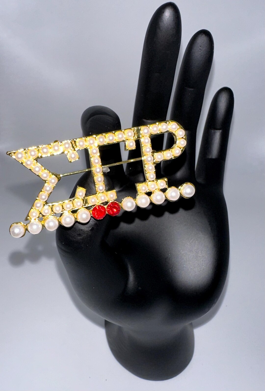 Sigma Gamma Rho 10 Pearls and 2 Rubies Brooch - Etsy