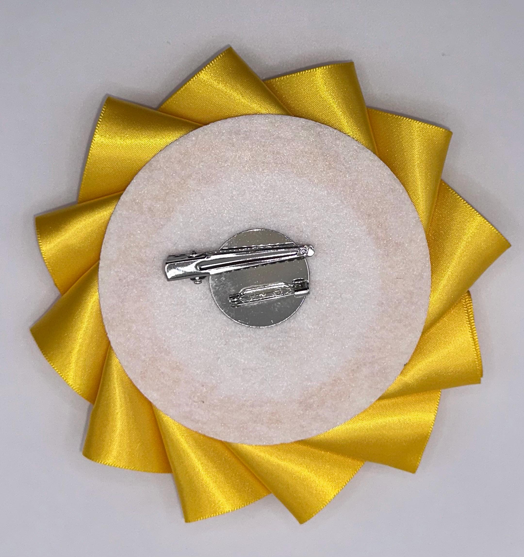 SGRHO Double Satin Fabric Flower & Rhinestone Pin/clip - Etsy