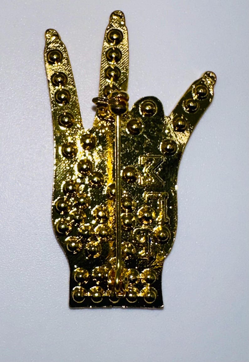 Sigma Gamma Rho Hand Sign Brooch - Etsy