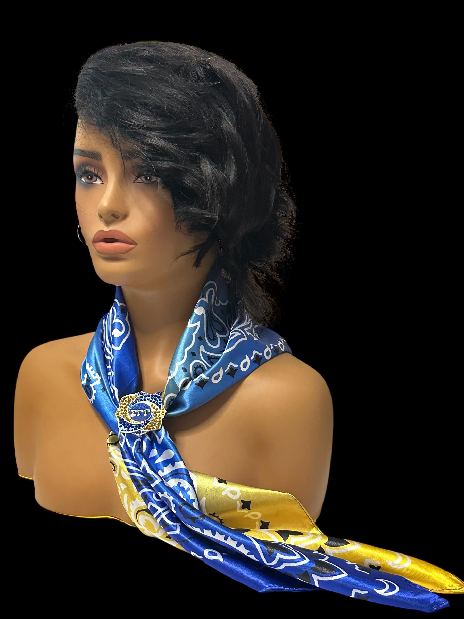 Silky Bandanna Scarf Royal Blue & Golden Yellow - Etsy