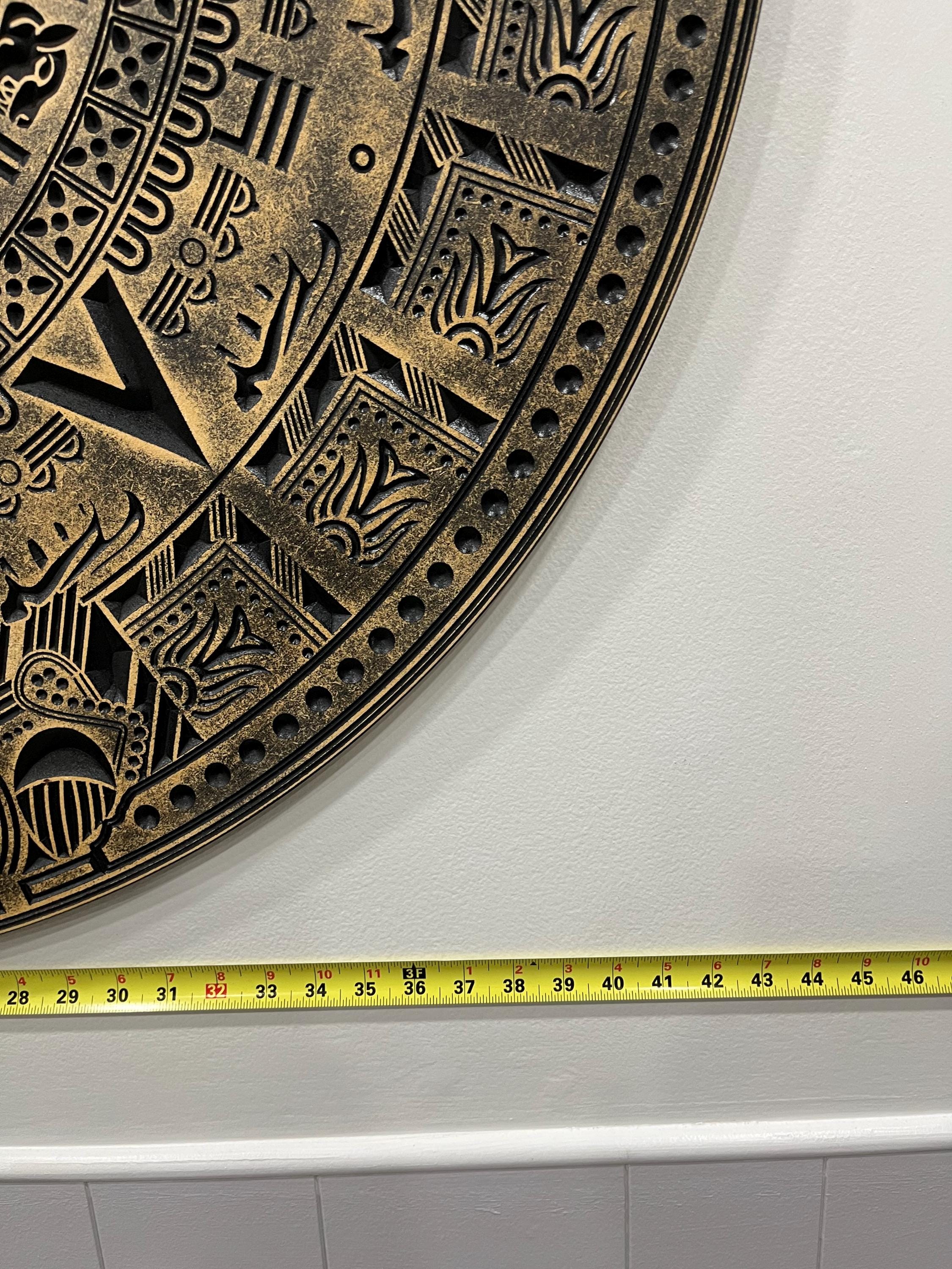 Mayan Calendar Wood, Mayan Wooden Calendar, Calendario Maya, Handmade ...