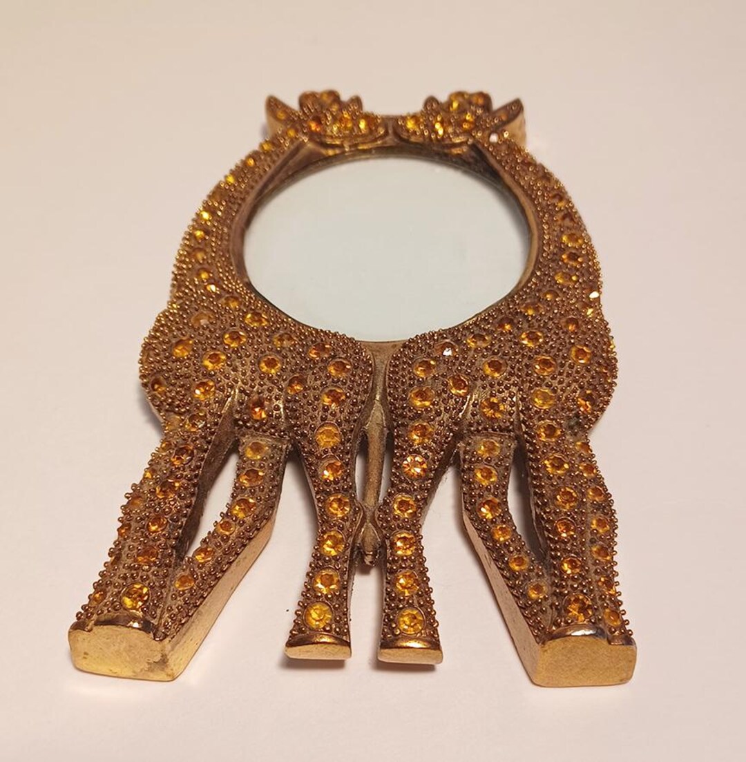 Vintage Brass Giraffe Magnifying Glass With Rhinestones - Bombay ...