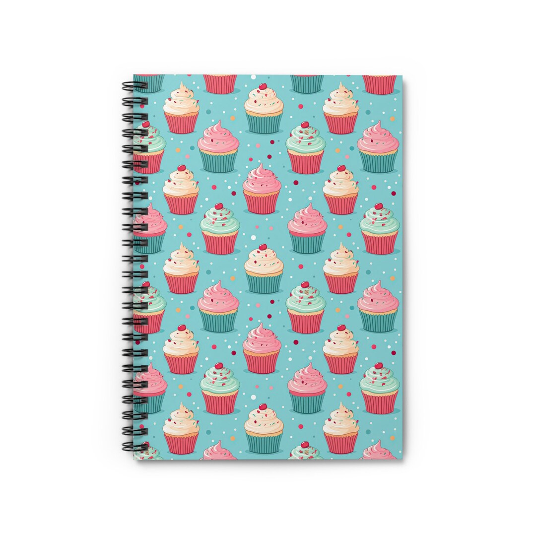 Spiral Notebook Cute Cupcake Spiral Notebook Ruled Line 8x6, Gift for ...