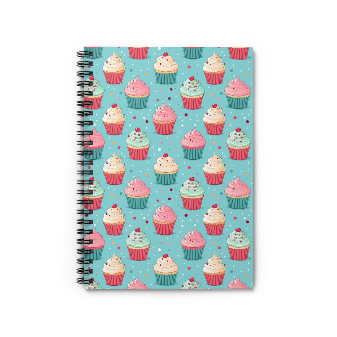 Spiral Notebook - Cute Cupcake Spiral Notebook - Ruled Line 8x6, Gift ...