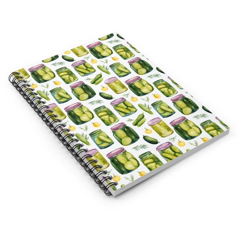 Spiral Notebook - Pickle Jar Spiral Notebook - Ruled Line, 8"x6" Pickle ...