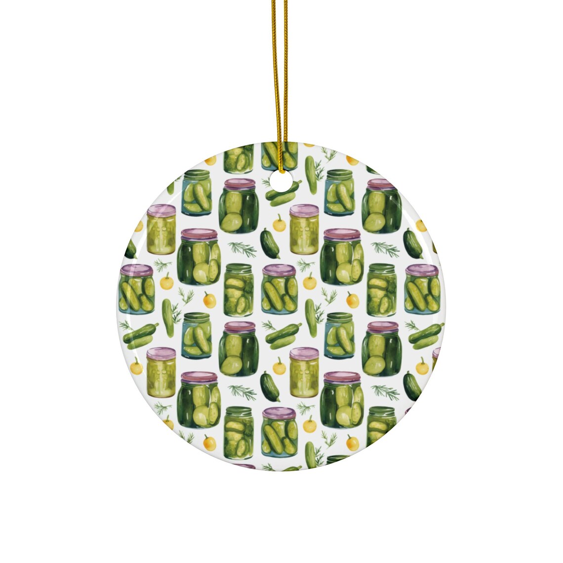 Pickle Jar Ceramic Ornament, Christmas Gift for Someone Who Loves ...