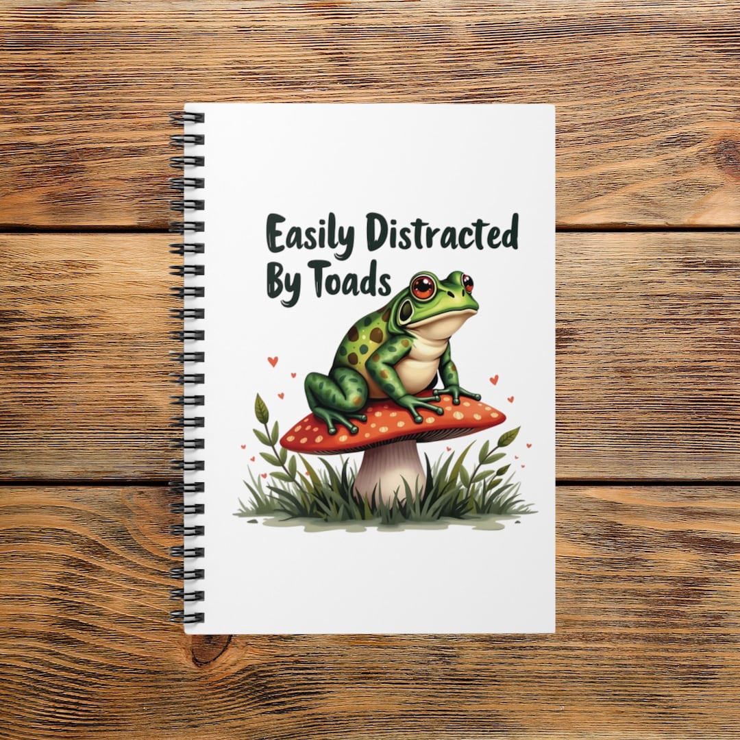 Easily Distracted by Toads Spiral Notebook: Frog Lover Gift (8"x6") - Etsy