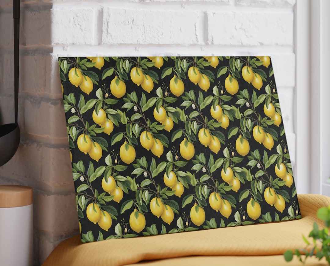 Glass Cutting Board, Lemon Cutting Board, Gift for Someone Who Loves to ...