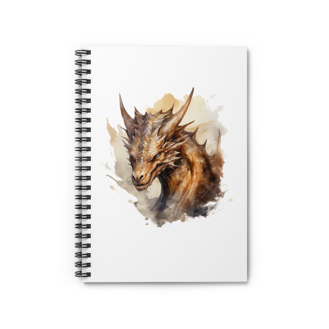Spiral Notebook White Dragon Spiral Notebook Ruled Line, 8x6, Dragon ...