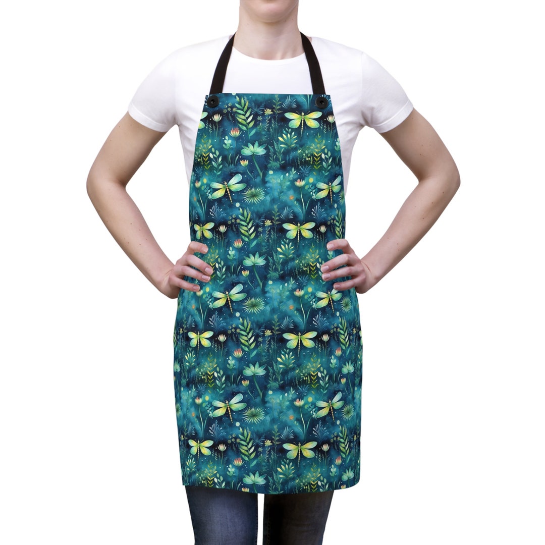 Dragonfly Foggy Magic Apron, Kitchen Apron, Cookout Apron, Gift for ...