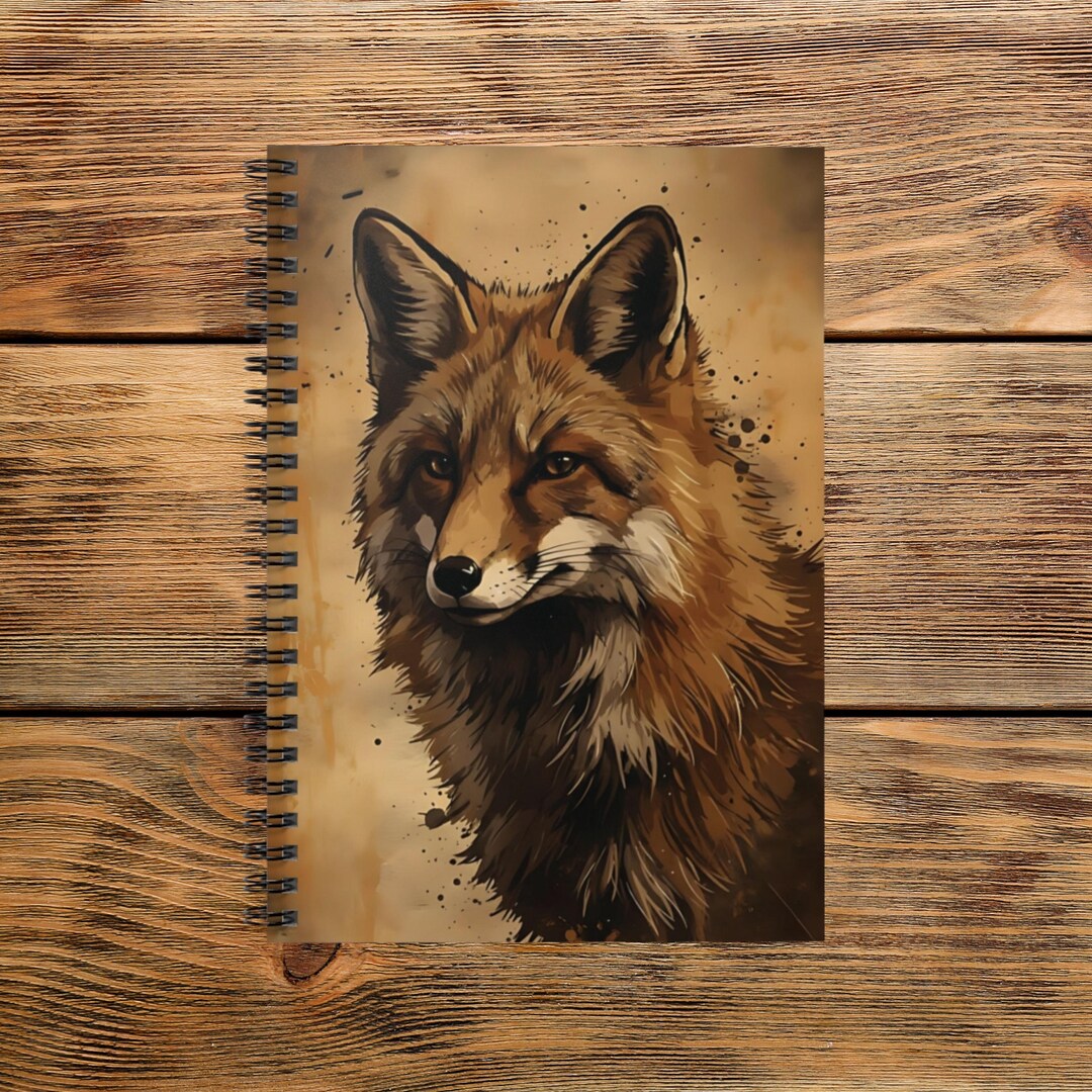 Rustic Fox Spiral Notebook, Ruled Line, Nature Lovers Journal, Wildlife ...
