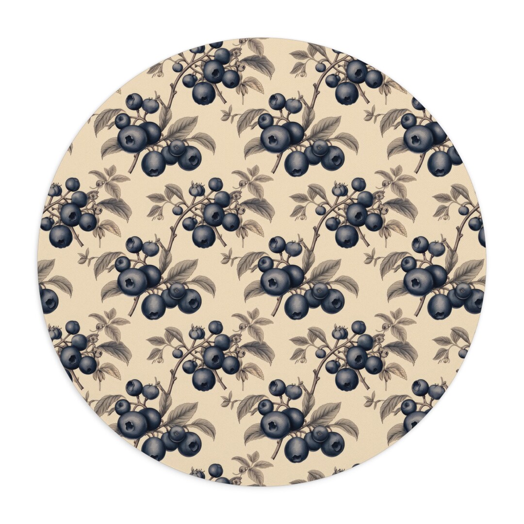 Blueberry Mouse Pad, Round, Rectangle, Someone Who Loves Blueberries - Etsy