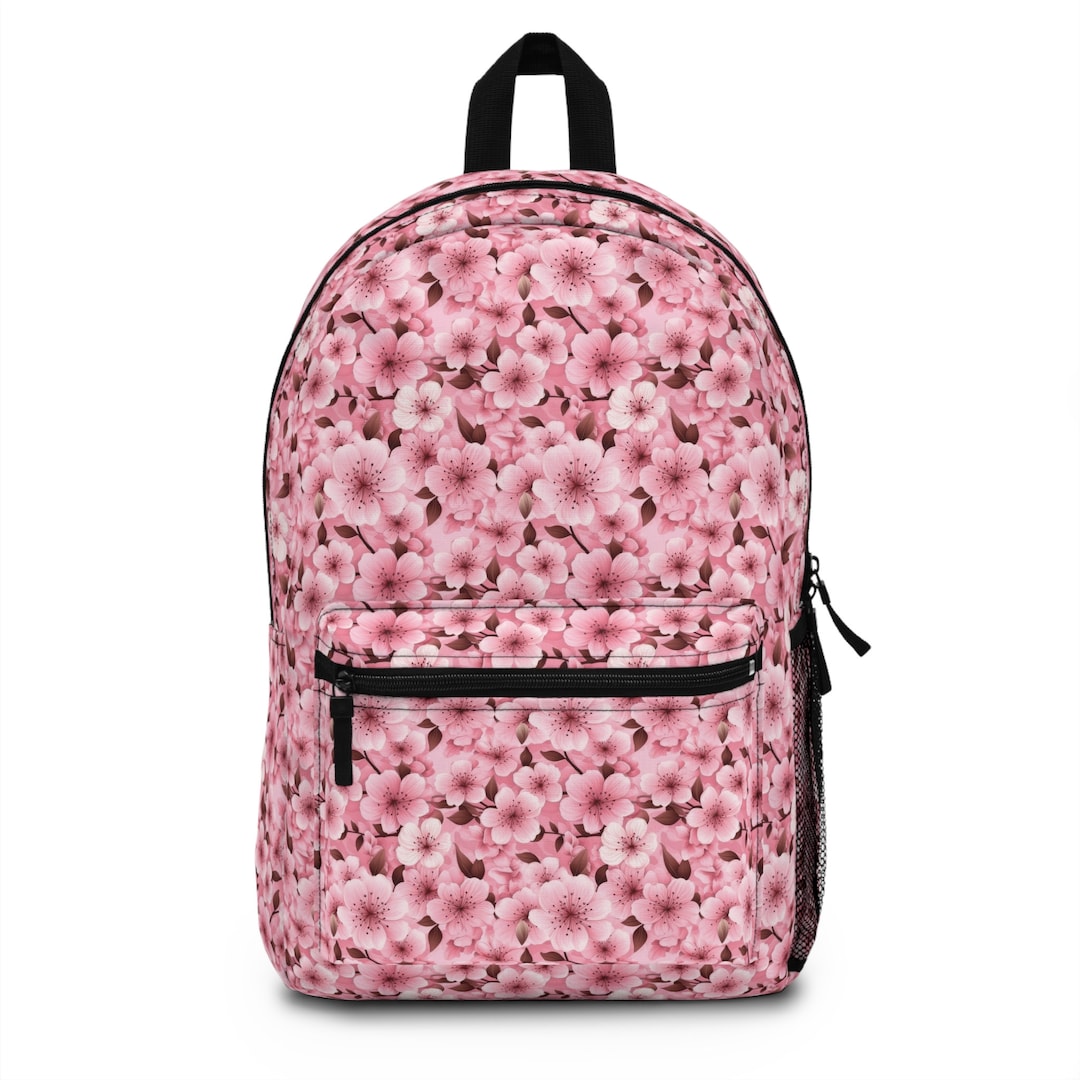 Pink Cherry Blossom Backpack, Gift for Someone Who Loves Cherry ...