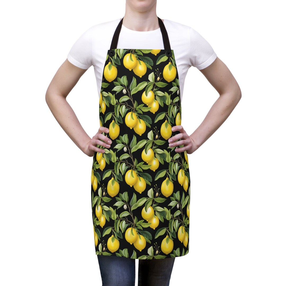 Lemon Apron, Kitchen Apron, Cookout Apron, Gift for Someone Who Loves ...