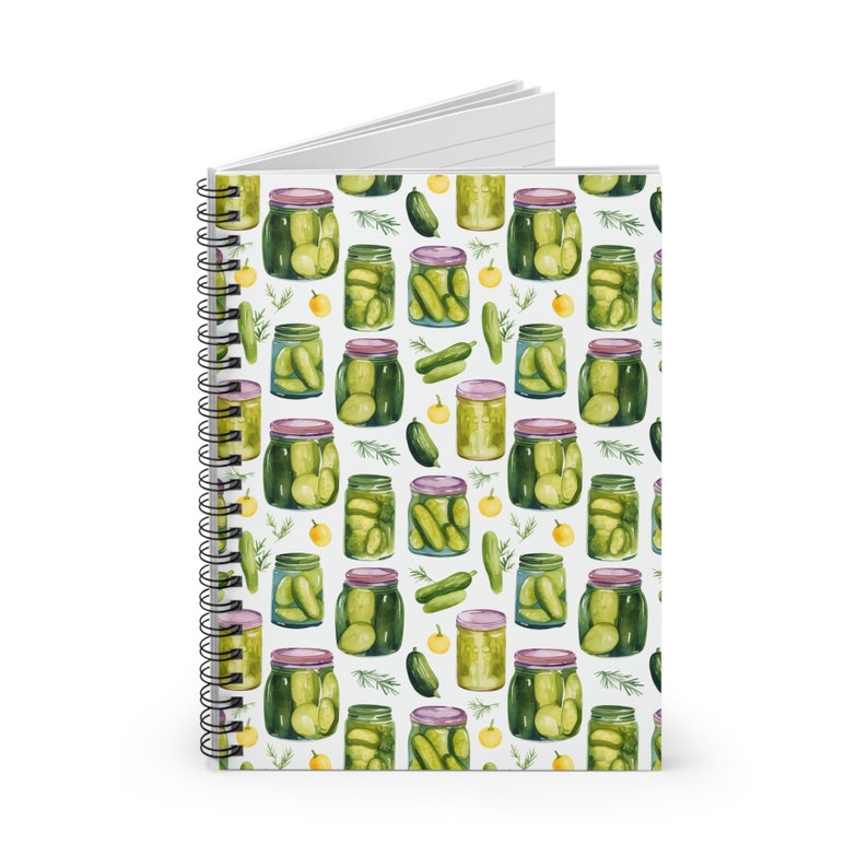 Spiral Notebook - Pickle Jar Spiral Notebook - Ruled Line, 8"x6" Pickle ...