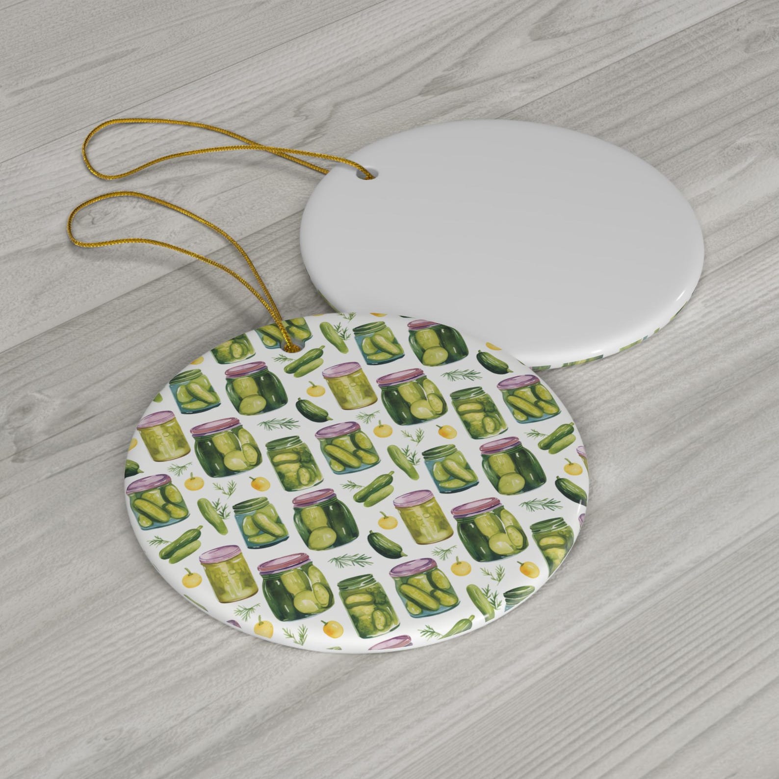 Pickle Jar Ceramic Ornament, Christmas Gift for Someone Who Loves ...