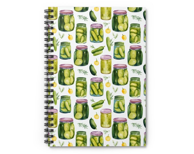 Kawaii Pickles Hardcover Journal, Notes Diary Notebook, Gift for Pickle ...