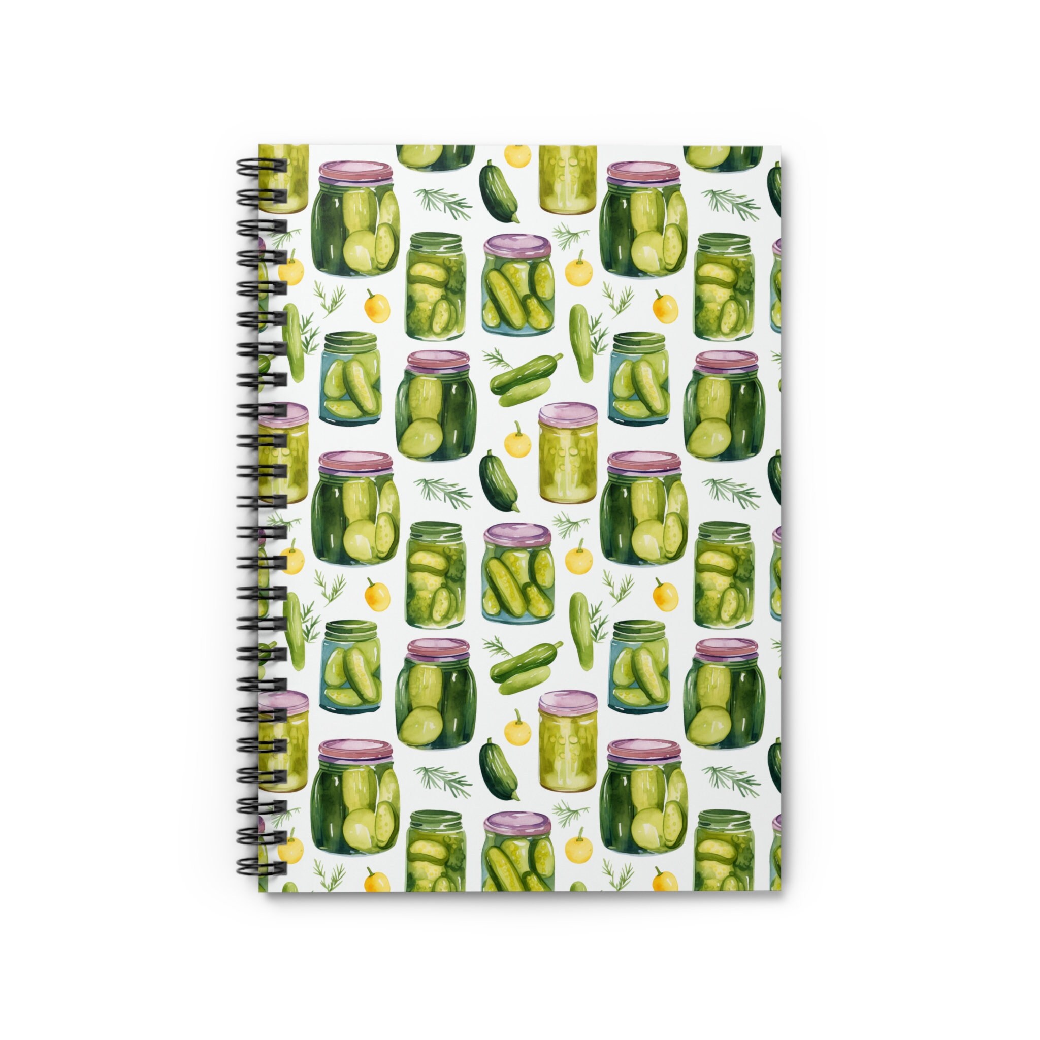 Spiral Notebook Pickle Jar Spiral Notebook Ruled Line, 8x6 Pickle ...