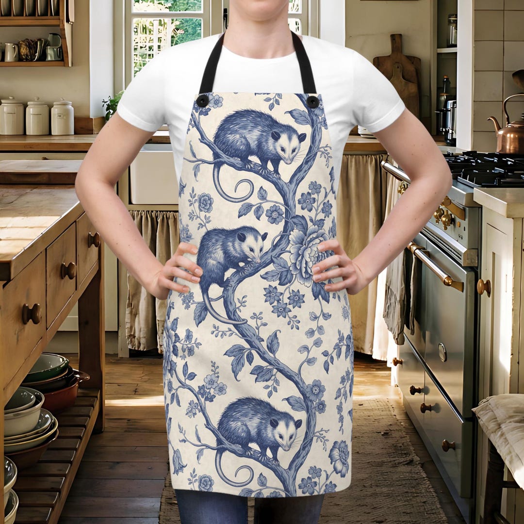 Possum Toile Apron, Vintage Inspired Wildlife Kitchen Apron - Etsy