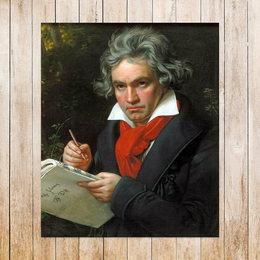 Portrait of Ludwig Van Beethoven Ludwig Van Beethoven Print Beethoven ...