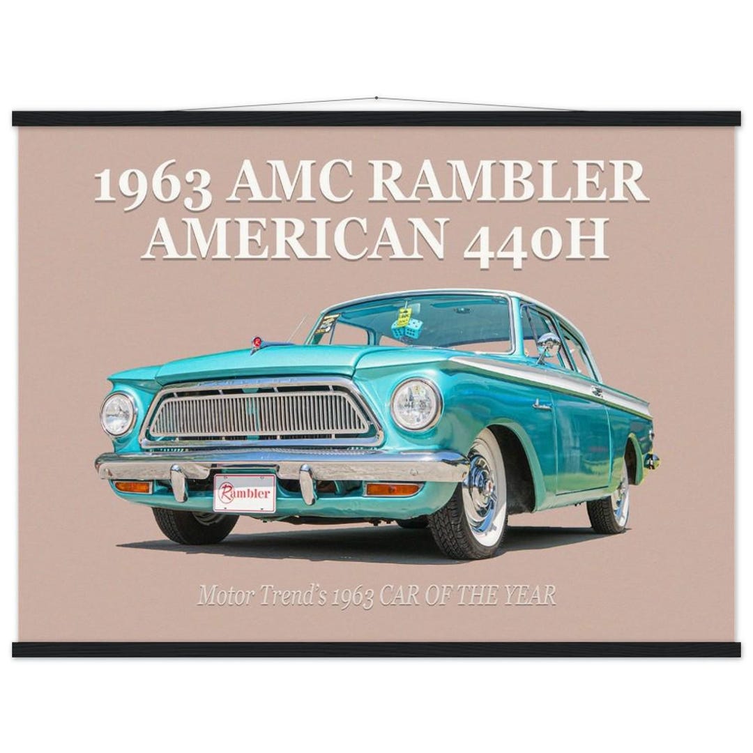 1963 AMC Rambler American 440H Classic Car Print, Vintage Car Art ...