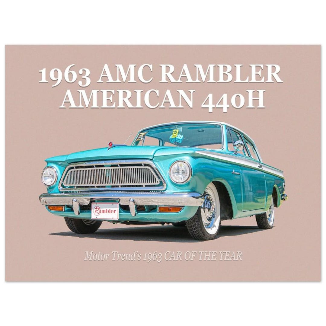 1963 AMC Rambler American 440H Classic Car Print, Vintage Car Art ...
