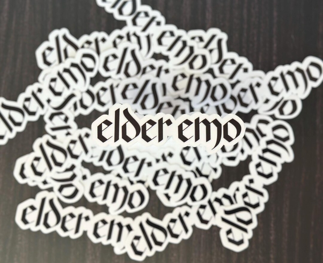 Elder Emo Sticker, Emo Never Dies, It Was Never a Phase, Funny ...