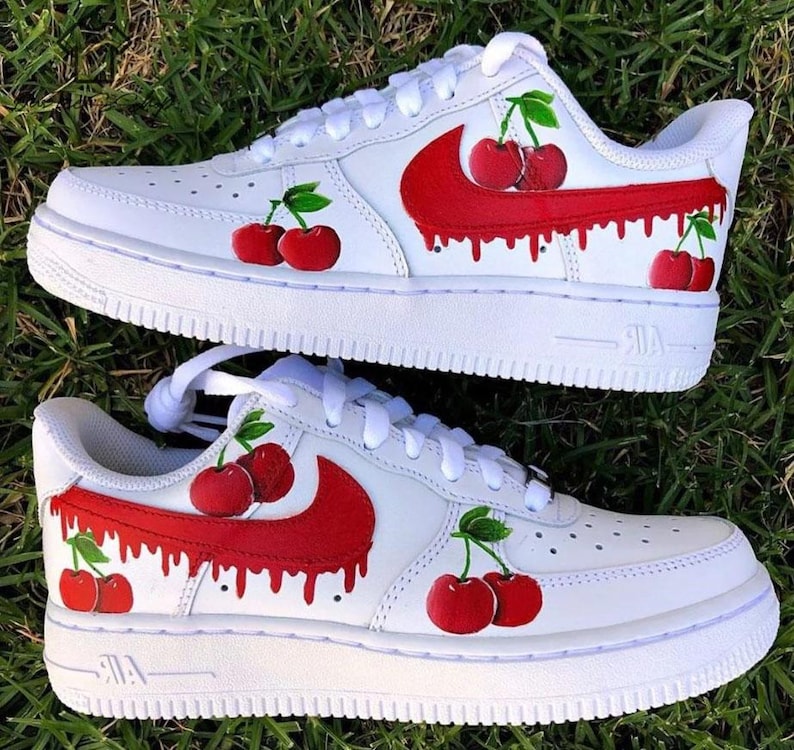 Custom Cherry Hand-painted AF1 Sneakers, Personalized Sneakers - Etsy