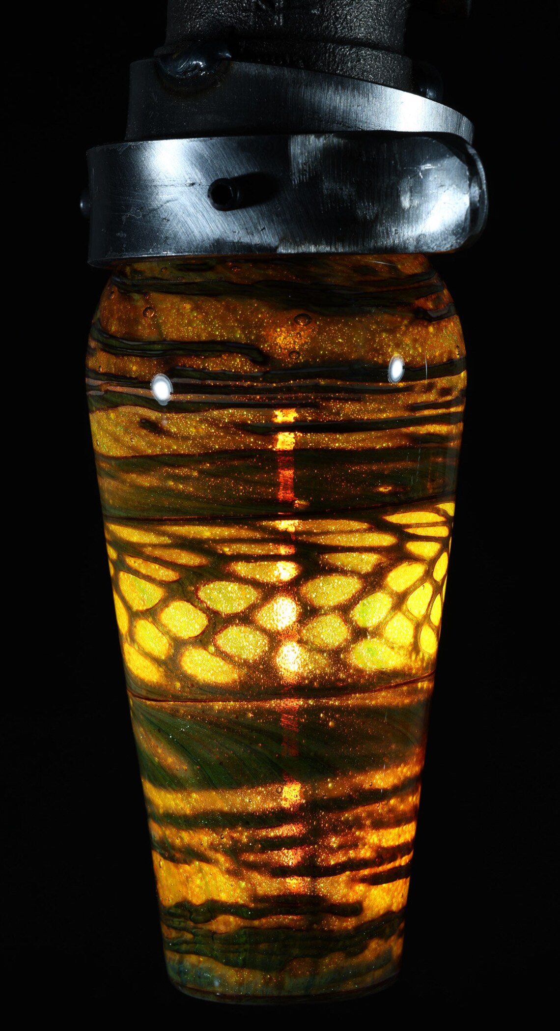 STEAM PUNK LAMP With Hand Blown Glass Shade and On/off Switch. - Etsy