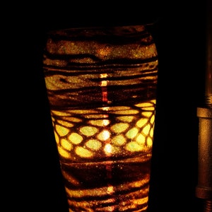 STEAM PUNK LAMP With Hand Blown Glass Shade and On/off Switch. - Etsy