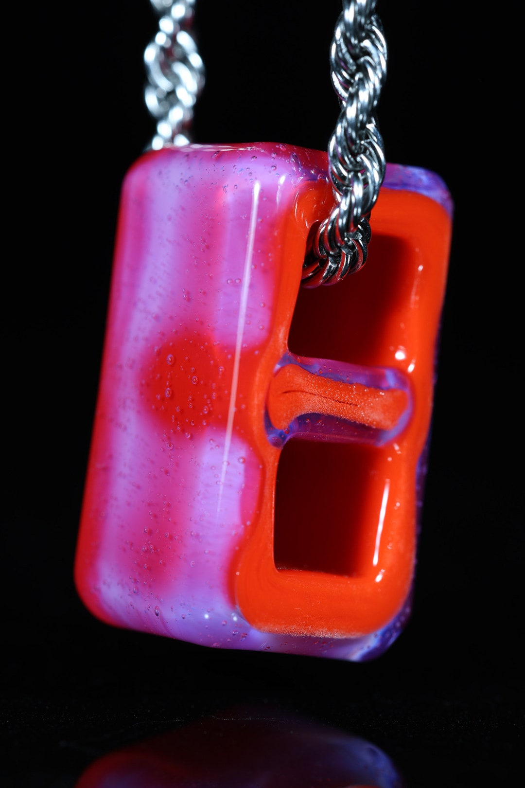 Glass Cinder Block Pendant, Bling Block - Etsy