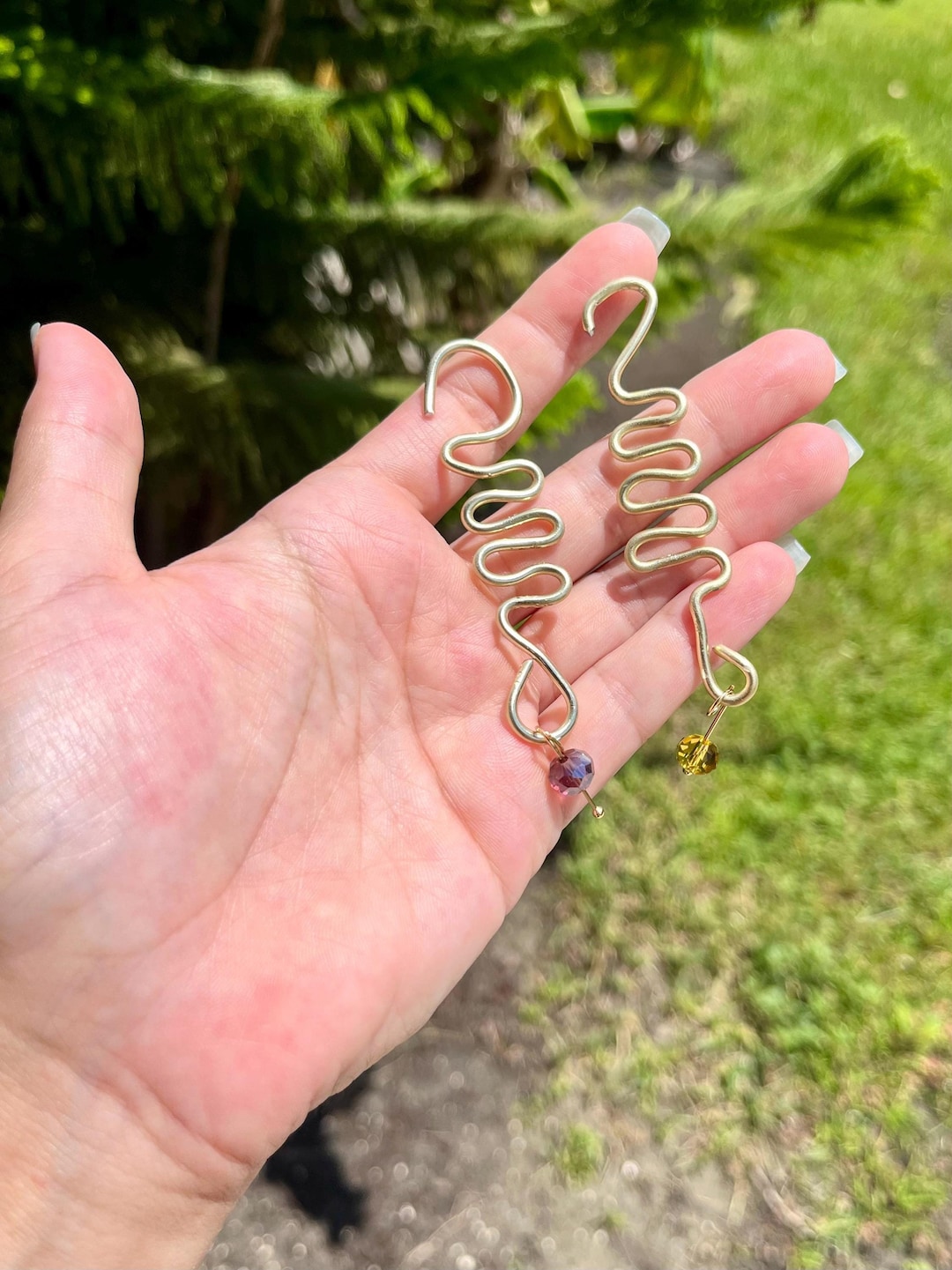 Air Plant Hanger Squiggly Connector, Tillandsia, Suncatcher, Plant ...