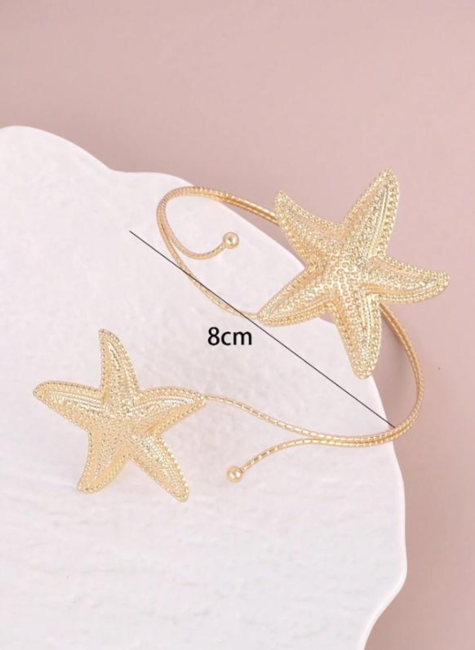 Starfish Upper Arm Cuff,minimalist Arm Cuff,gold Upper Arm Band,upper ...