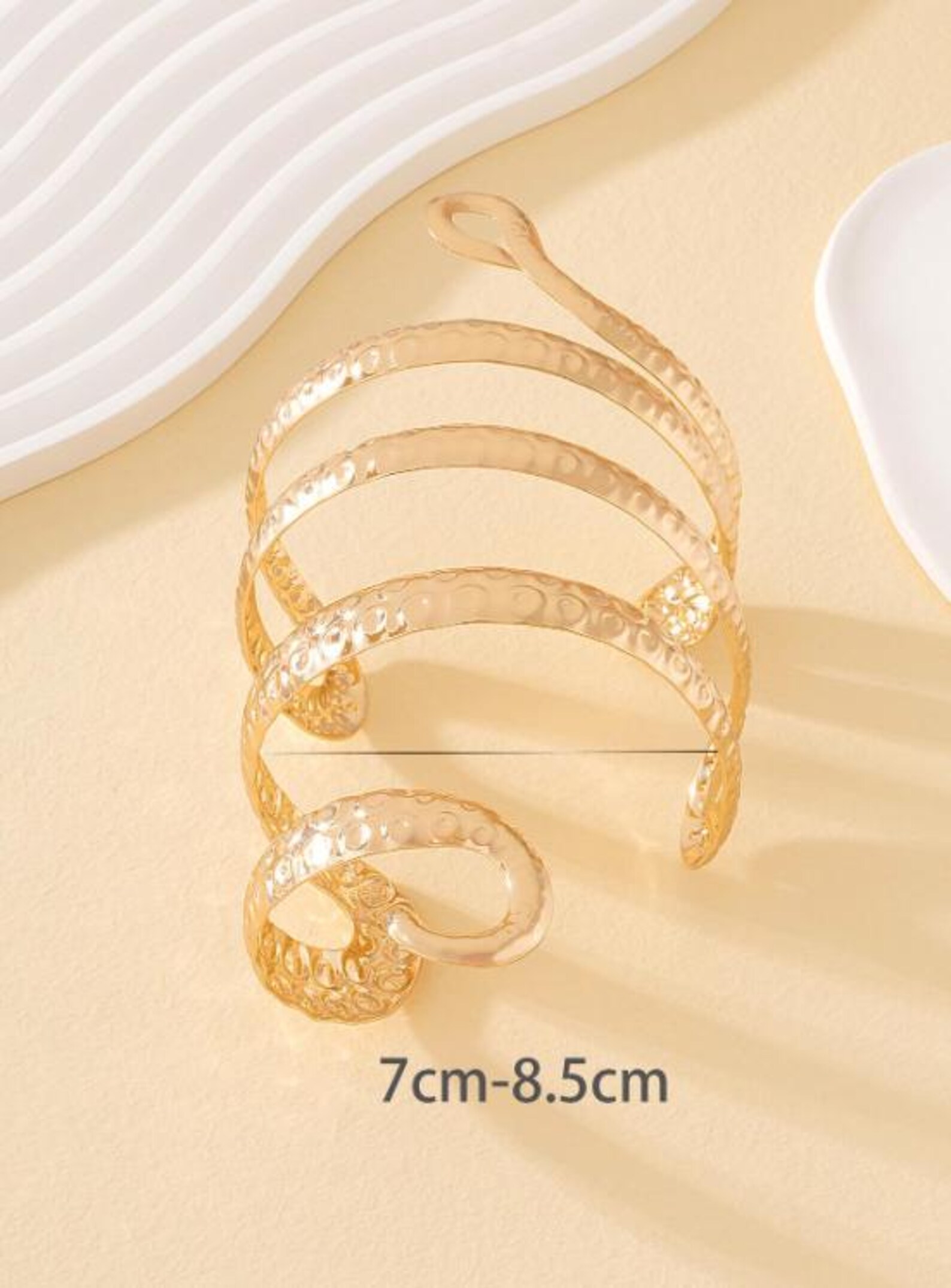 Minimalist Arm Cuff - Gold Upper Arm Band - Silver Arm Bracelet ...