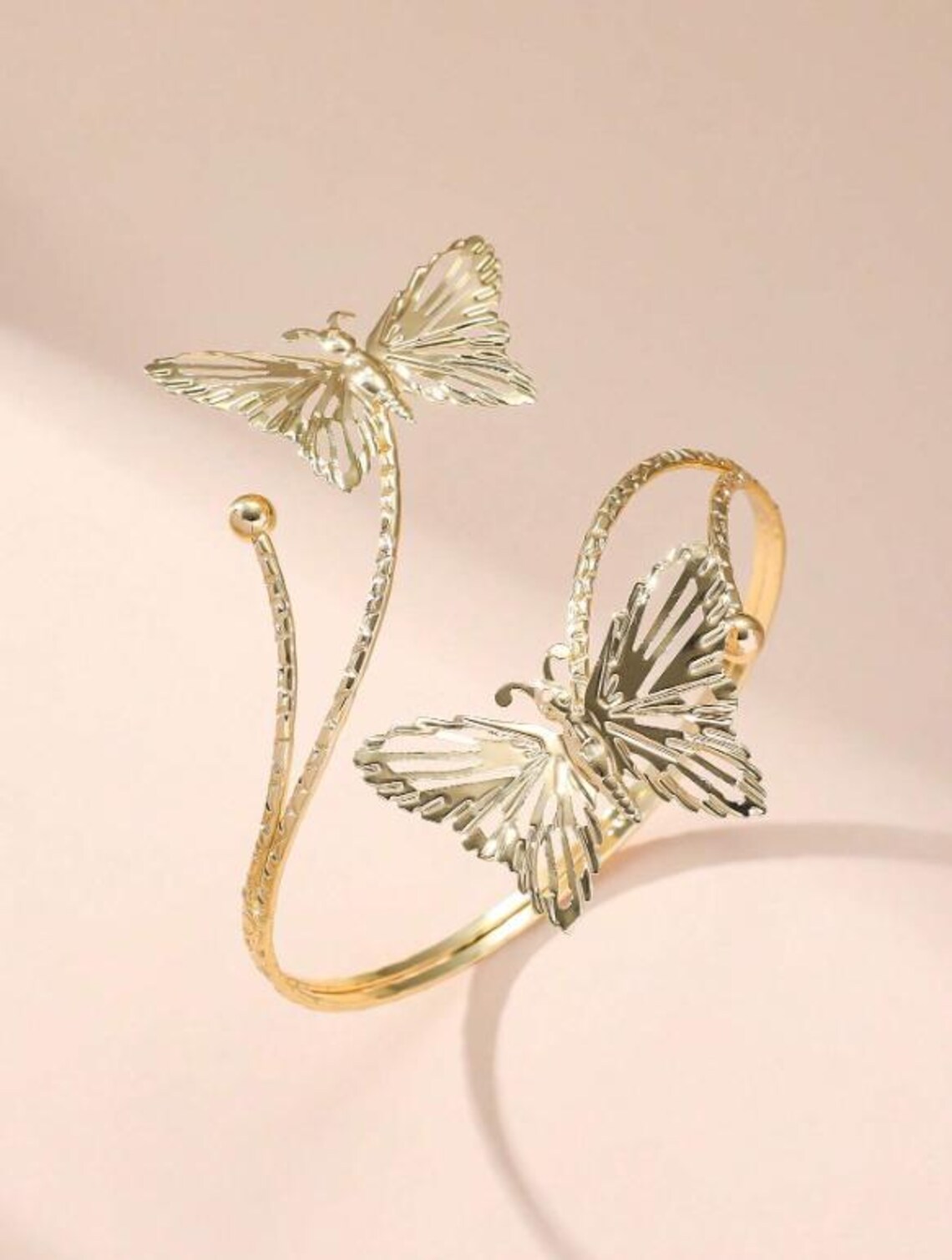 Minimalist Arm Cuff - Gold Upper Arm Band - Silver Arm Bracelet ...