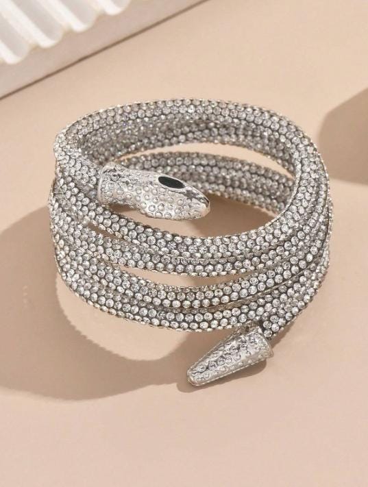 Bendable Snake Bracelet, Adjustable Gold Snake Arm Bracelet, Party ...
