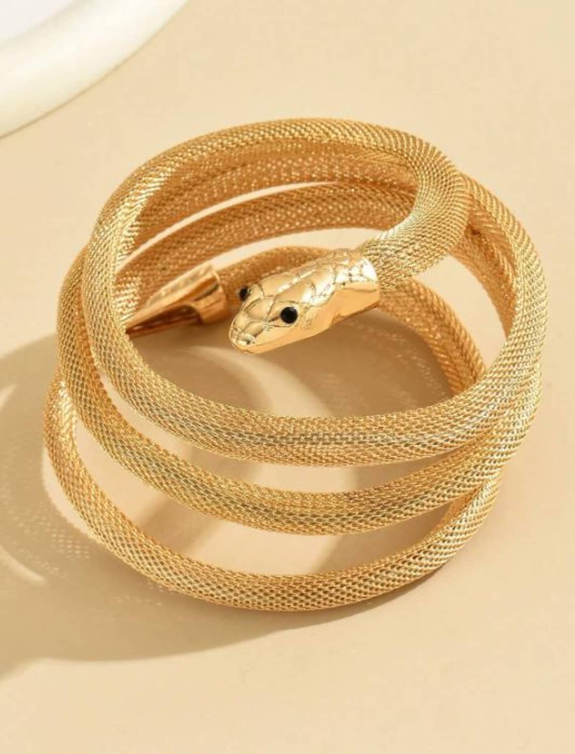 Bendable Snake Bracelet, Adjustable Gold Snake Arm Bracelet, Party ...