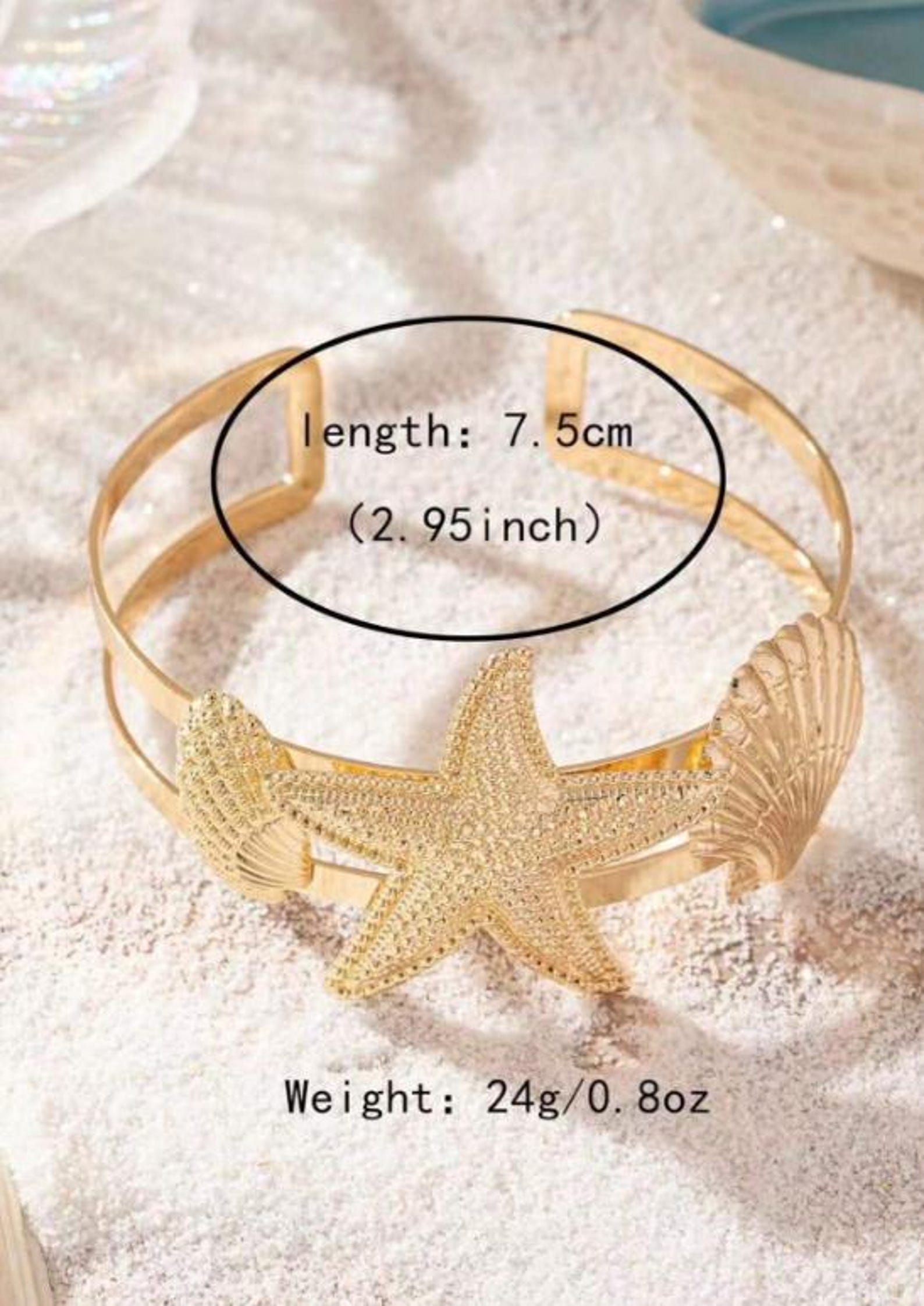 Starfish Upper Arm Cuff,minimalist Arm Cuff,gold Upper Arm Band,upper ...