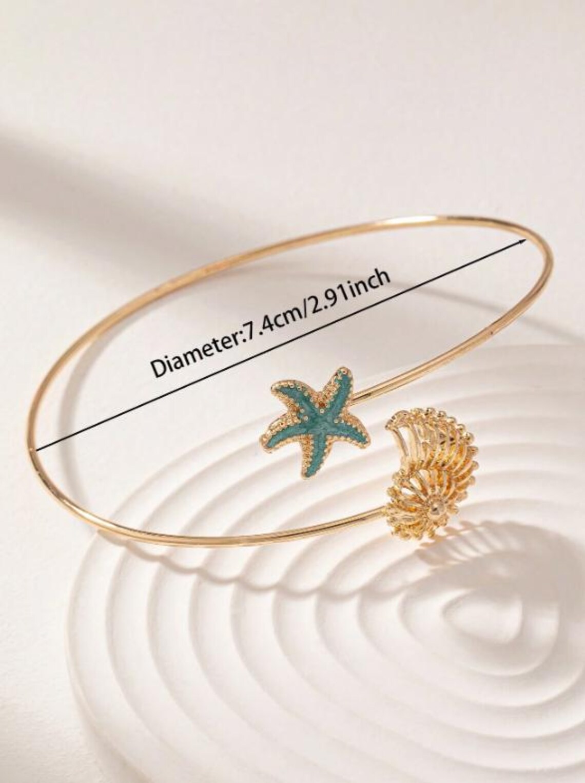 Minimalist Arm Cuff, Gold Upper Arm Band ,cuff,summer Vocation Sea Star ...