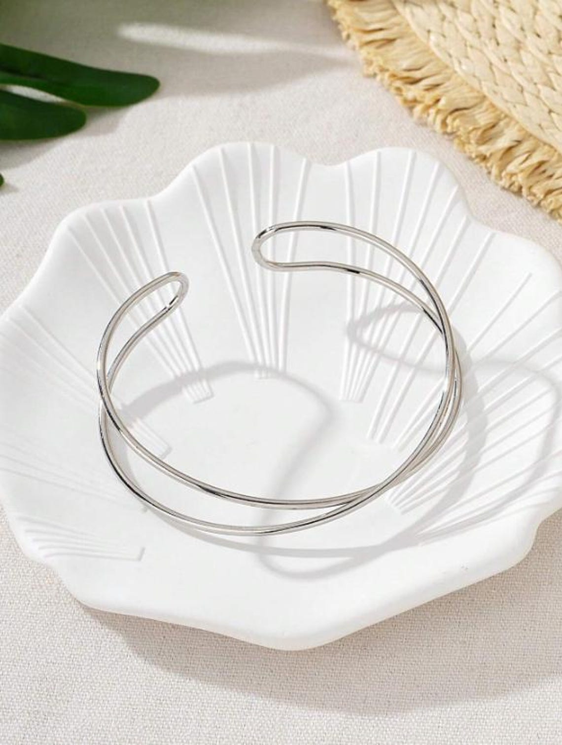 Minimalist Arm Cuff Gold Upper Arm Band Silver Arm Bracelet Elegant ...