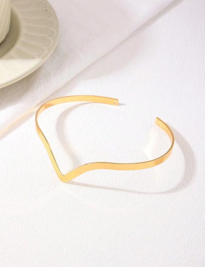 Minimalist Arm Cuff - Gold Upper Arm Band - Silver Arm Bracelet ...