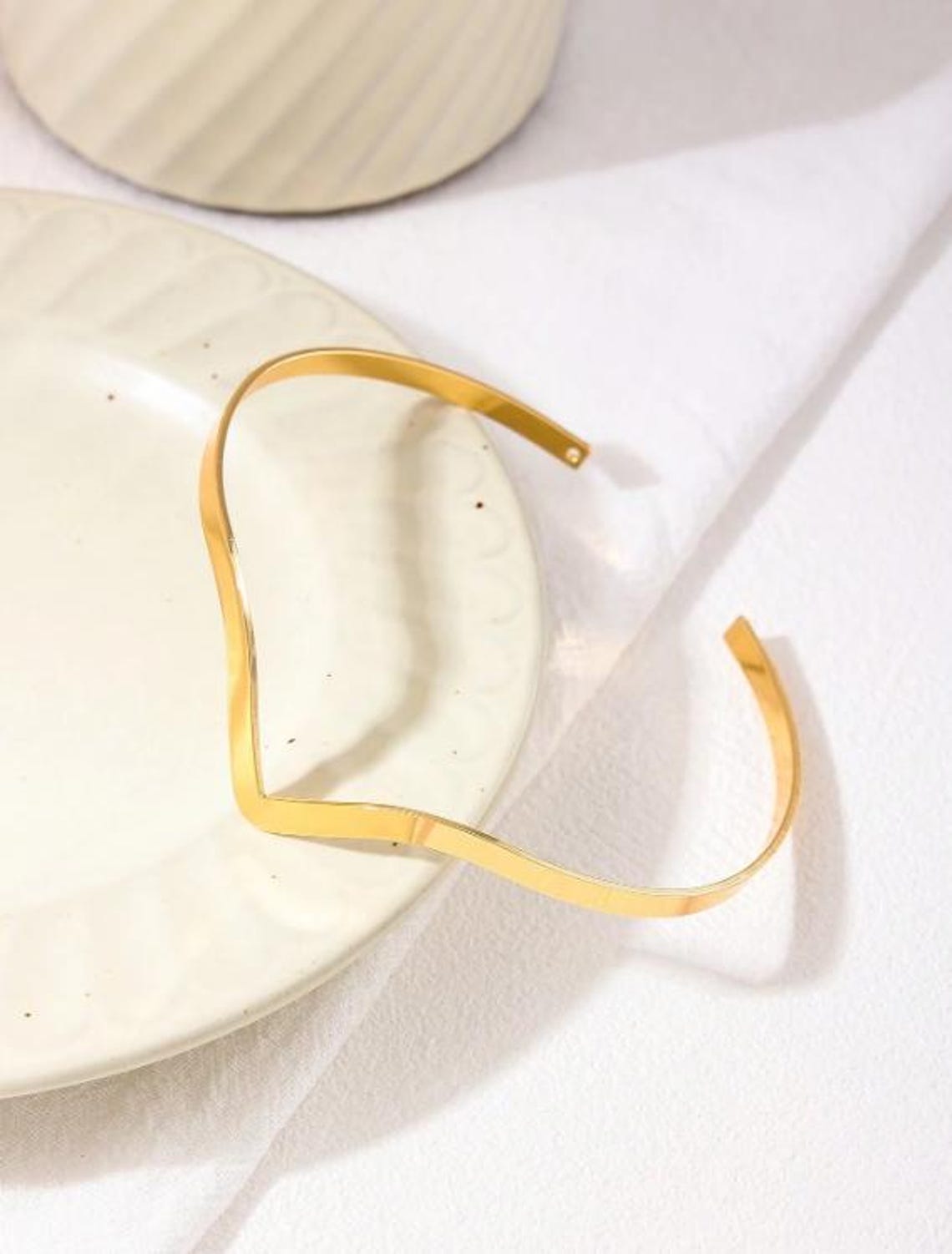 Minimalist Arm Cuff - Gold Upper Arm Band - Silver Arm Bracelet ...