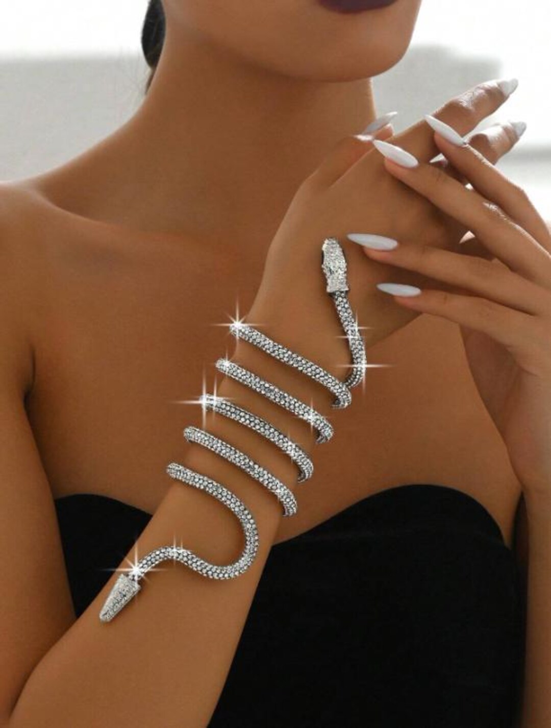 Bendable Snake Bracelet, Adjustable Gold Snake Arm Bracelet, Party ...