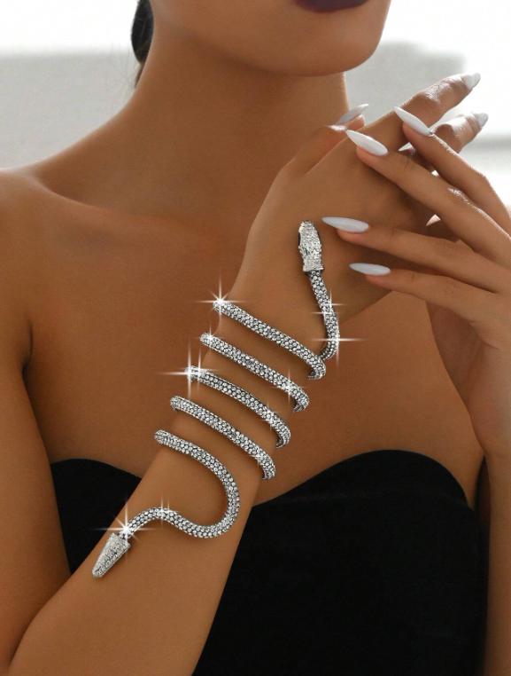 Bendable Snake Bracelet, Adjustable Gold Snake Arm Bracelet, Party ...