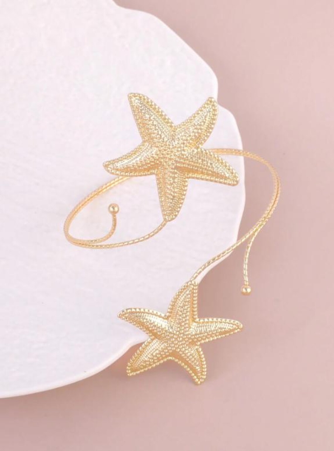 Starfish Upper Arm Cuff,minimalist Arm Cuff,gold Upper Arm Band,upper ...