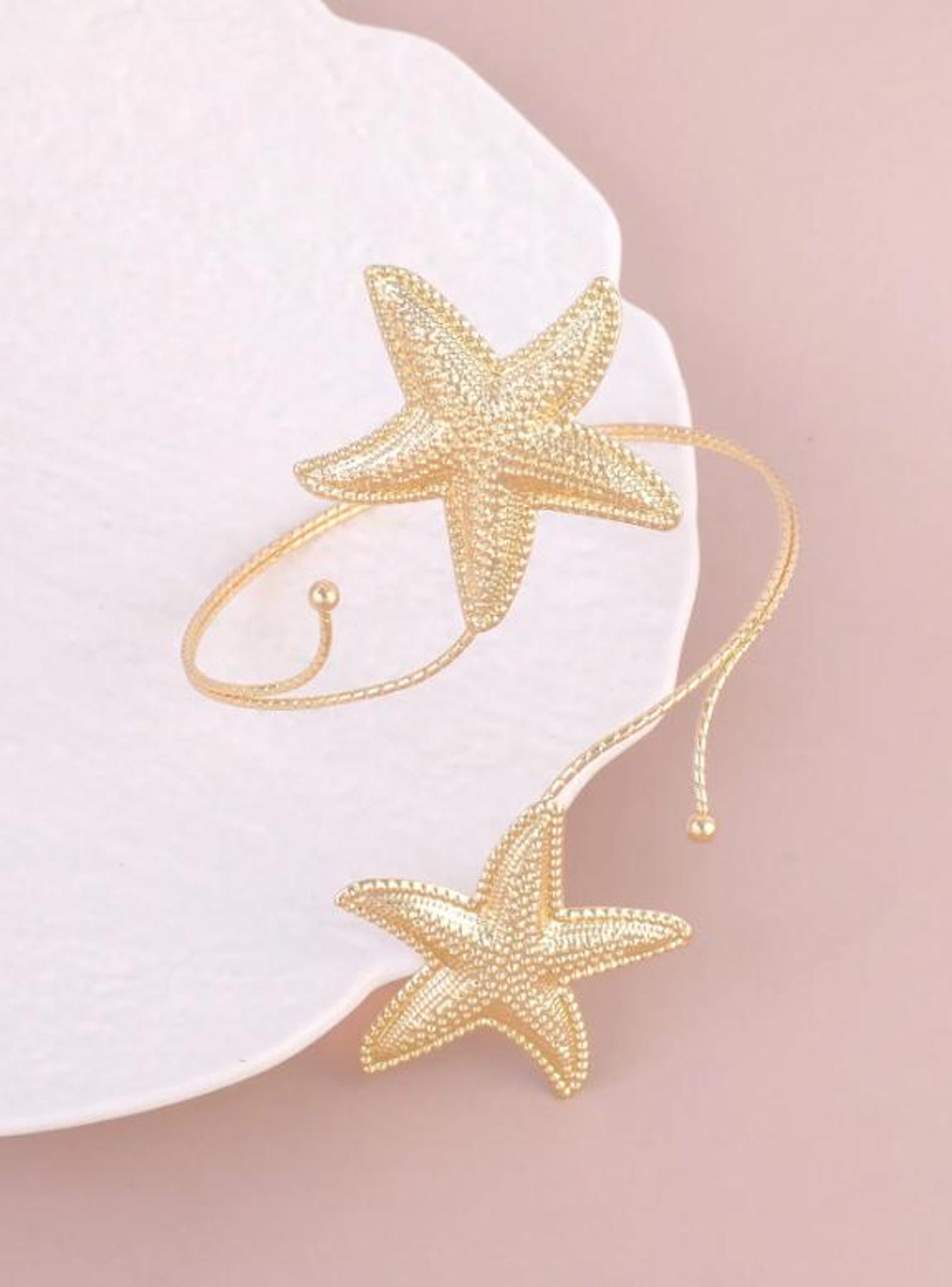 Starfish Upper Arm Cuff,minimalist Arm Cuff,gold Upper Arm Band,upper Arm Cuff,summer Vocation ...